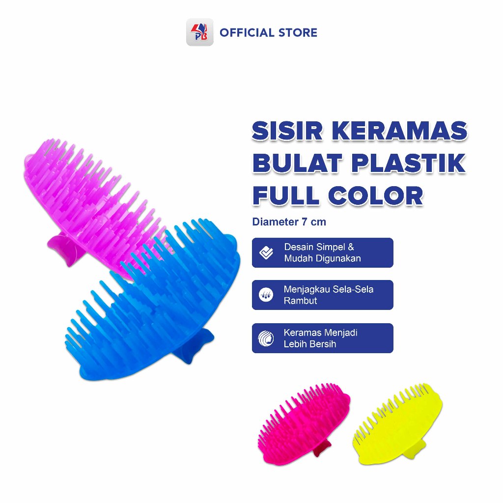 Jual Sisir Keramas Dan Krimbat Bulat Bahan Plastik Full Color / PB ...