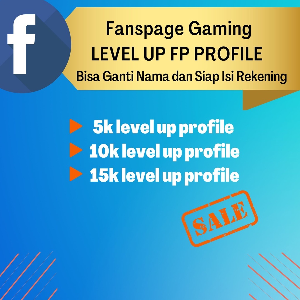 Jual Zimdigital Fanspage Gaming LEVEL UP FP PROFILE Bisa Ganti Nama dan Siap Isi Rekening ...
