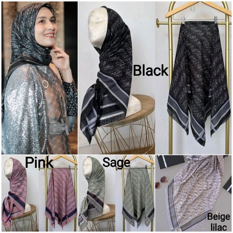 Jual Hijab Voal Motif Segiempat Denay Laser Cut | Jilbab / Hijab Denay Motif Vanila Terbaru 2024 ...