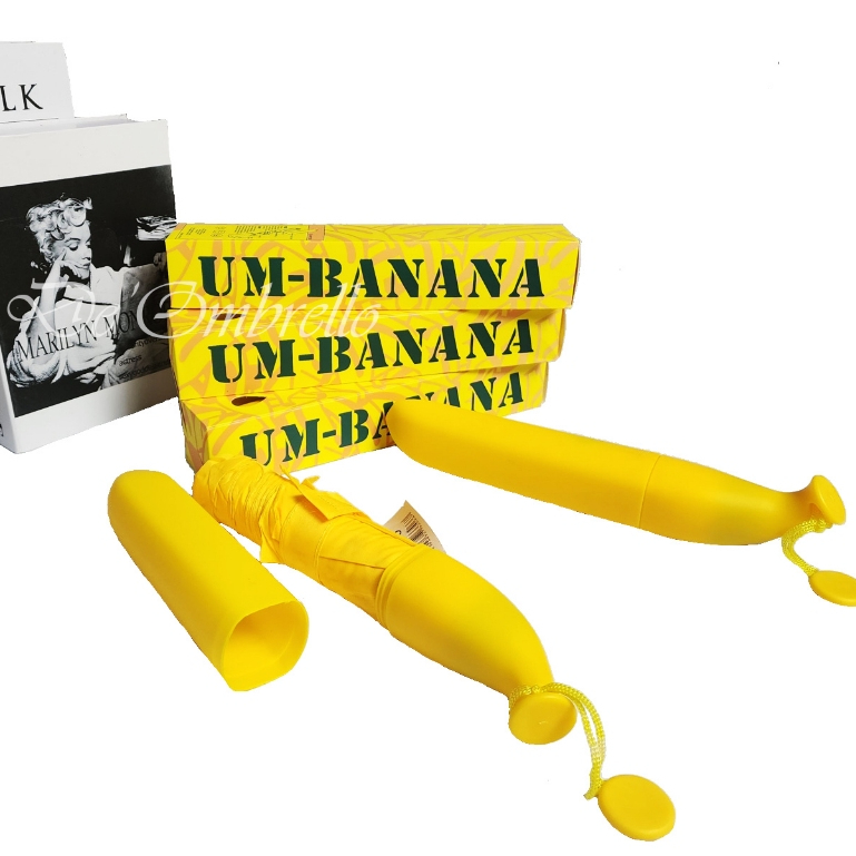 Jual (526)Payung Lipat Cute Bentuk Pisang Warna Kuning/ Banana Umbrella ...
