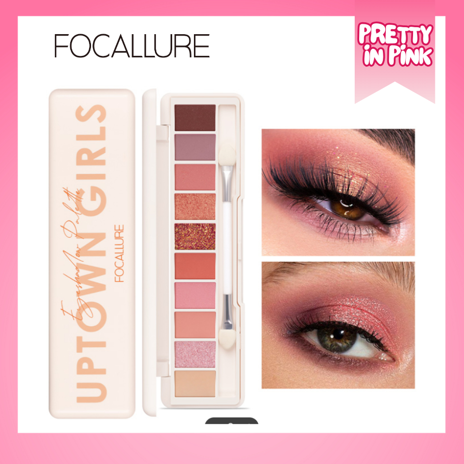 Jual FOCALLURE 10 Shades Eyeshadow Palette With Dual-ended Brush ...