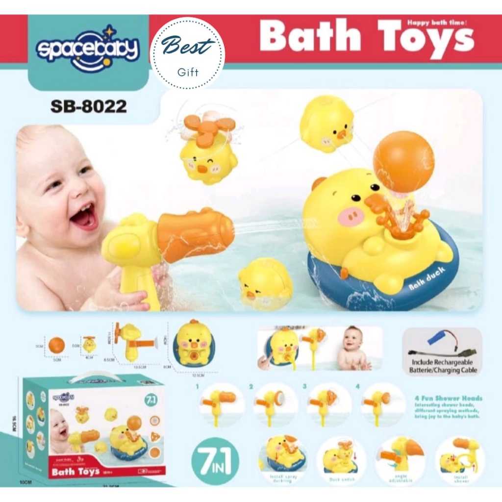 Jual MAINAN MANDI BAYI BATH TOYS SPACEBABY SB 8022 ( 7 IN 1 ), SB 8021 ...