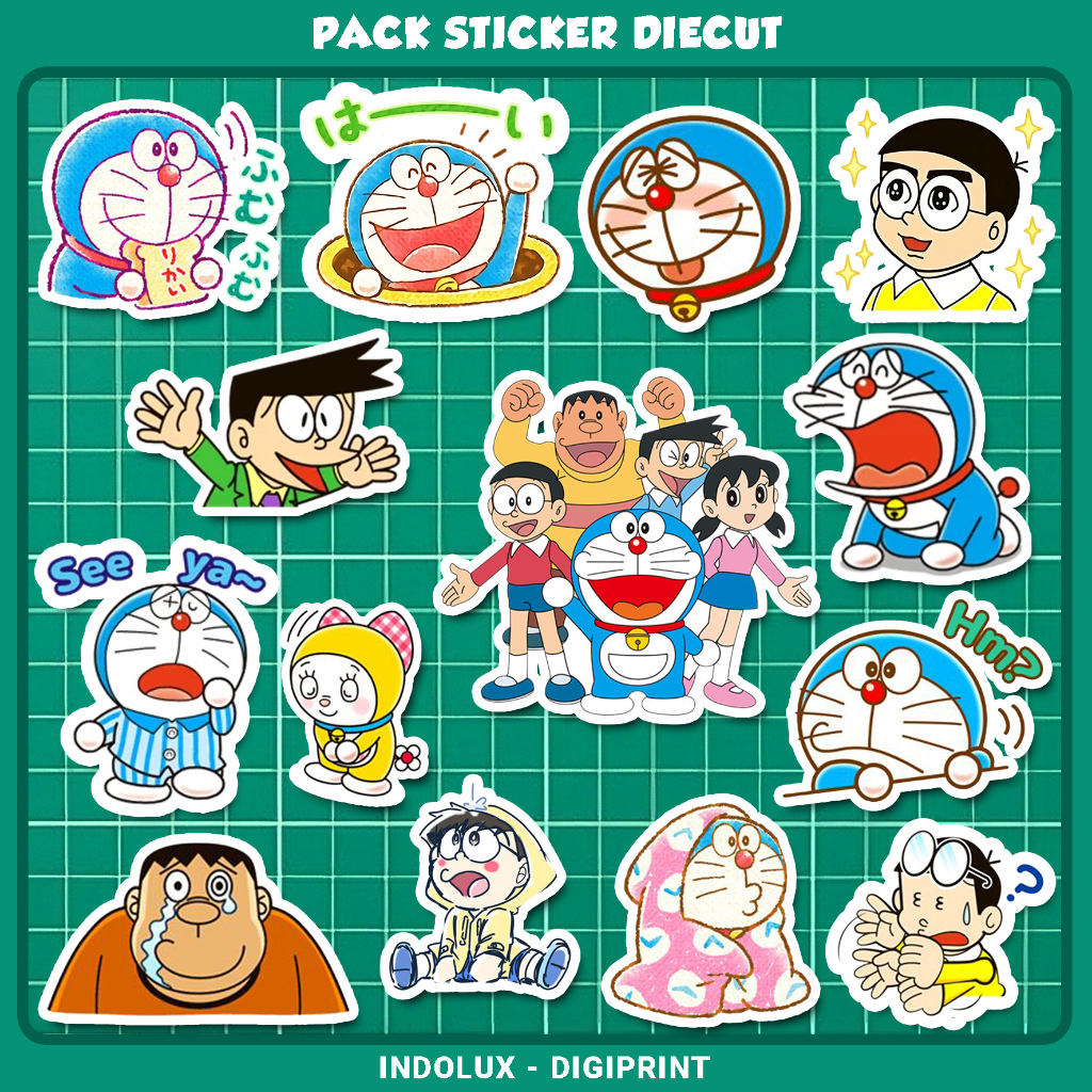 Jual 45 Pcs Doraemon Sticker Nobita / Shizuka / Dorami Stiker Anti Air ...