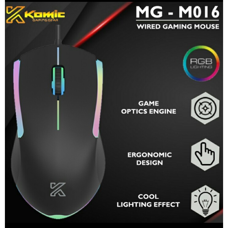 Jual MOUSE GAMING KOMIC RGB MG-M016 | Shopee Indonesia