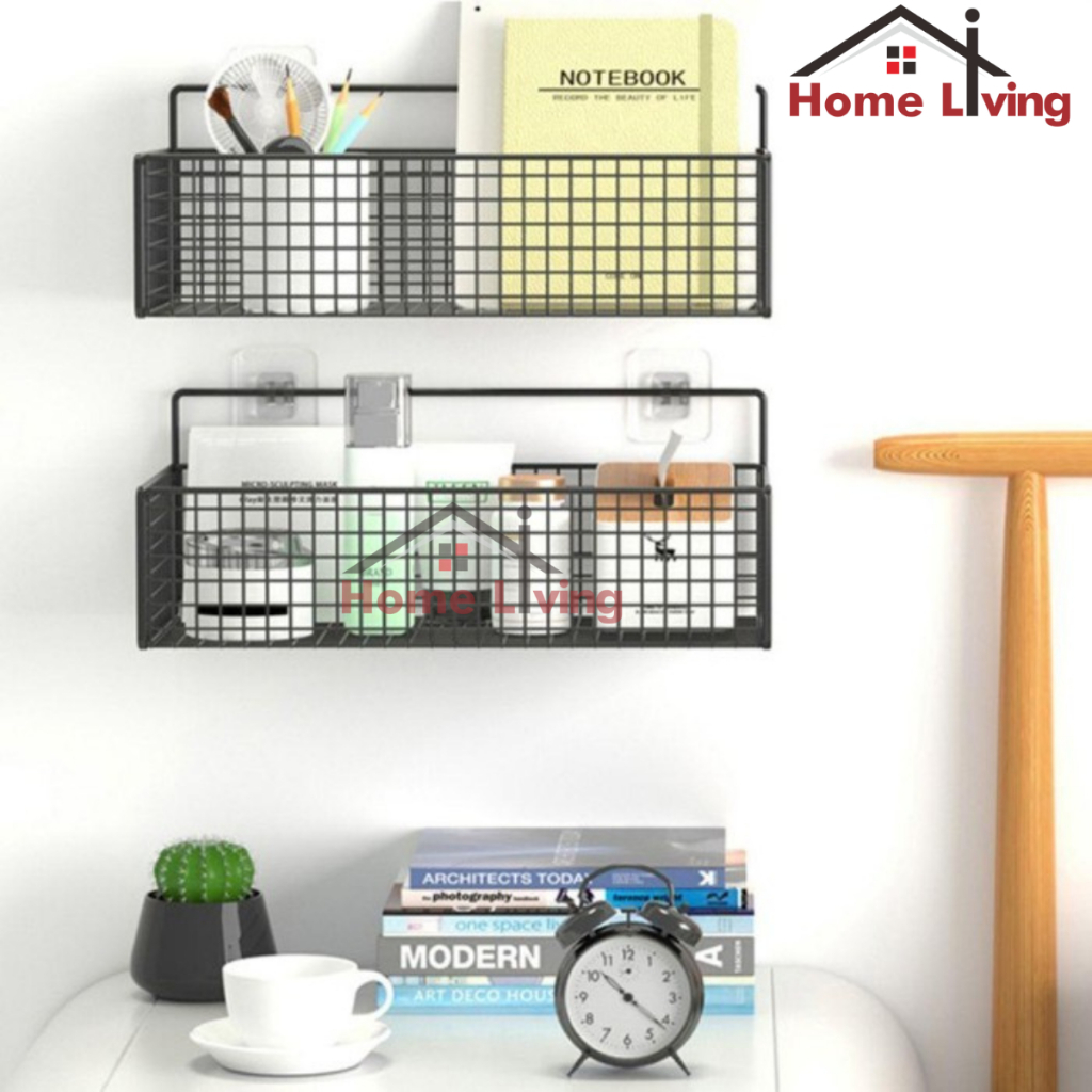 Jual HL Rak Keranjang Jaring Tempel Dinding Rak Gantung Persegi Kamar ...