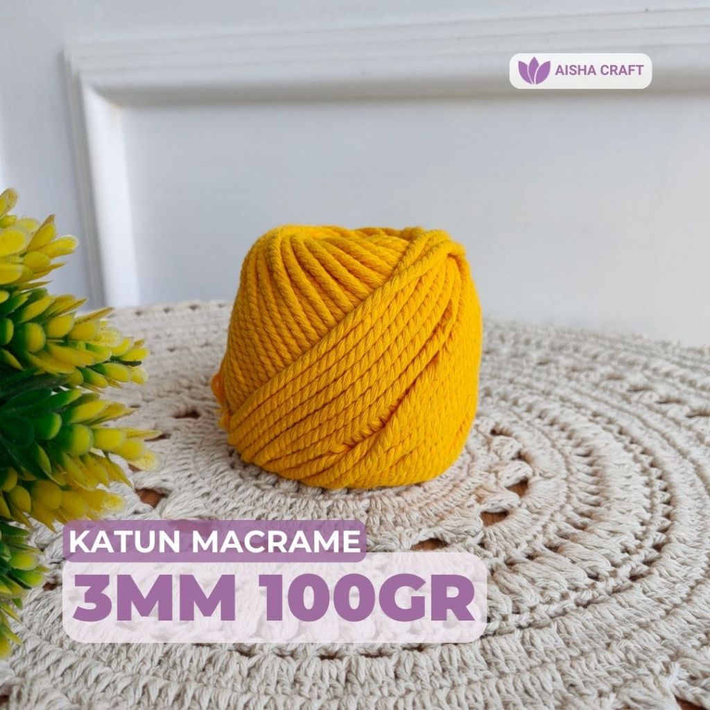Jual Tali Katun Macrame Warna 3MM 100GR 3PLY Murah Berkualitas | Shopee ...