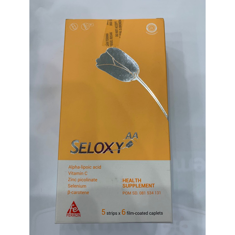 Jual Seloxy AA strip isi 6 Tablet/Vitamin C A/Zinc/ Antioksidan ...
