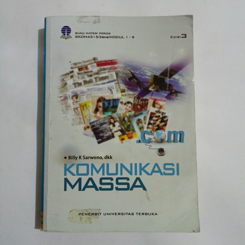 Jual Buku Komunikasi Massa Edisi 3 - Billy K. Sarwono, dkk - Universitas Terbuka | Shopee Indonesia