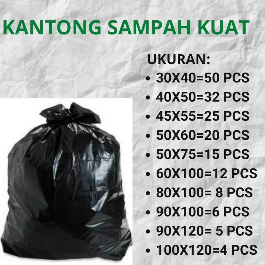 Jual Kantong Sampah / Kantong Plastik Sampah / Trash Bag Kebersihan Ukuran 40X50CM=32 PCS MURAH ...