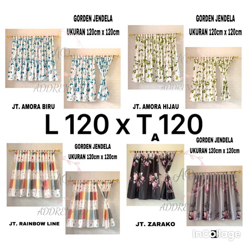 Jual GORDEN JENDELA UKURAN LEBAR 110 X TINGGI 120 10 LUBANG RING ...