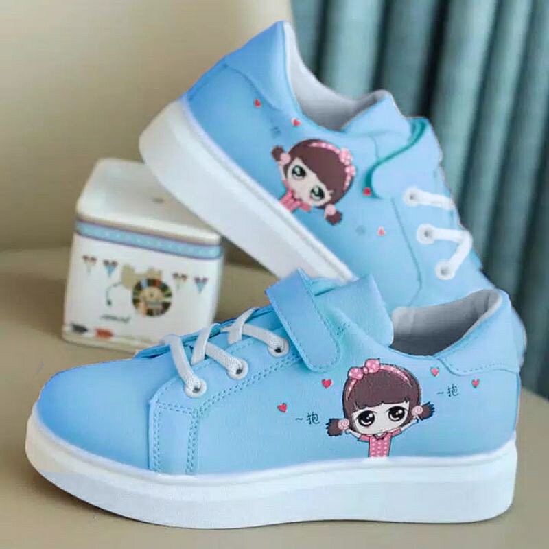 Jual Sepatu sekolah anak Perempuan lucu motif kartun LOL | Shopee Indonesia
