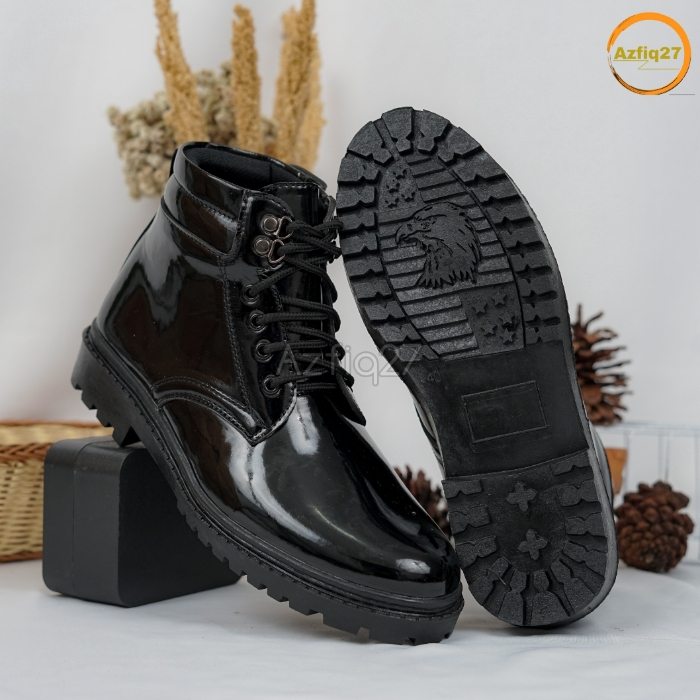 Jual Sepatu Pdh MengkilapTni Polri Security Basarnas Sol PVC GARUDA ...