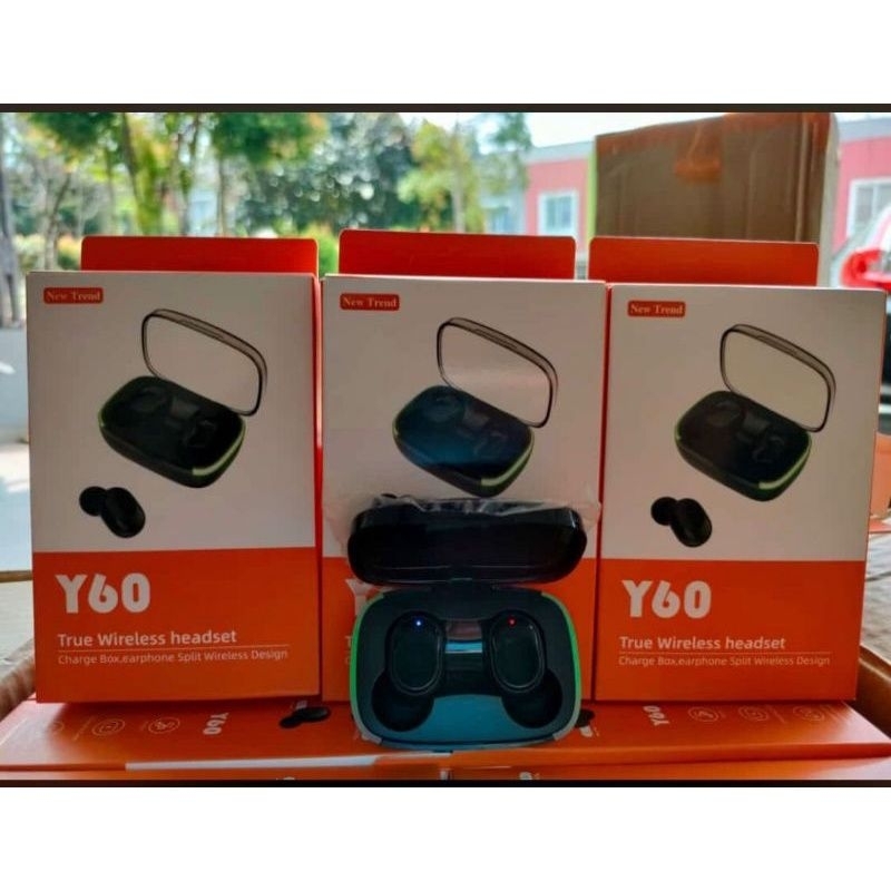 Jual EARPHONE TWS PRO Y60 MUSIC BLUETOOTH V5.1 GAMING WIRELESS | Shopee ...