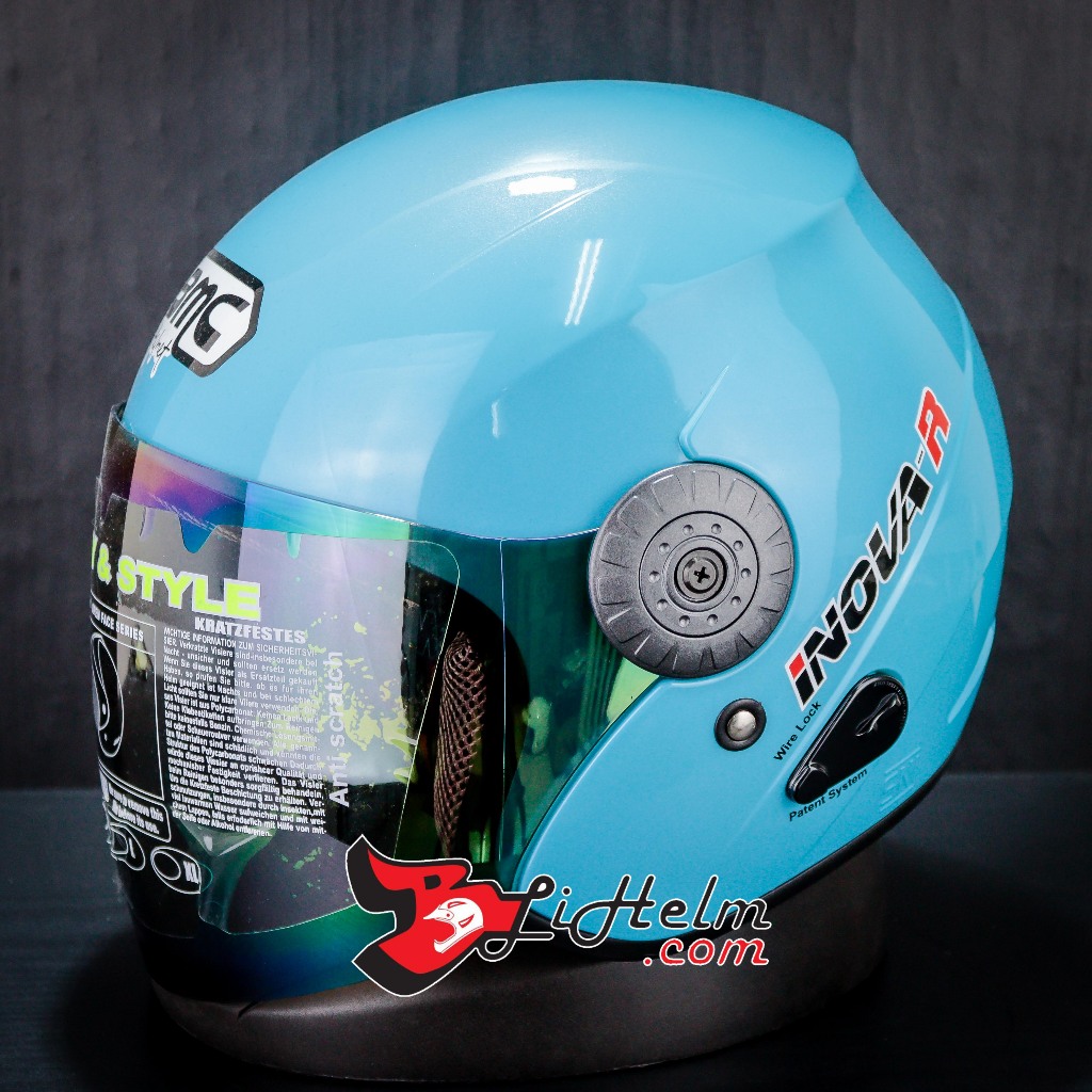 Jual HELM BMC INOVA LIGHT BLUE | INOVA R HALF FACE HELMET SNI | SINGLE ...