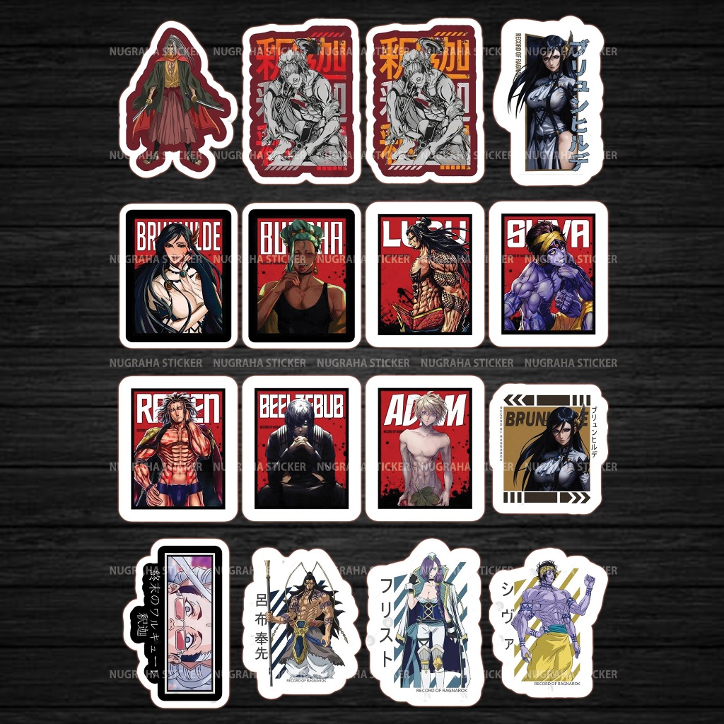 Jual 112 PCS Sticker Record Of Ragnarok - Sticker Anime Shuumatsu no ...
