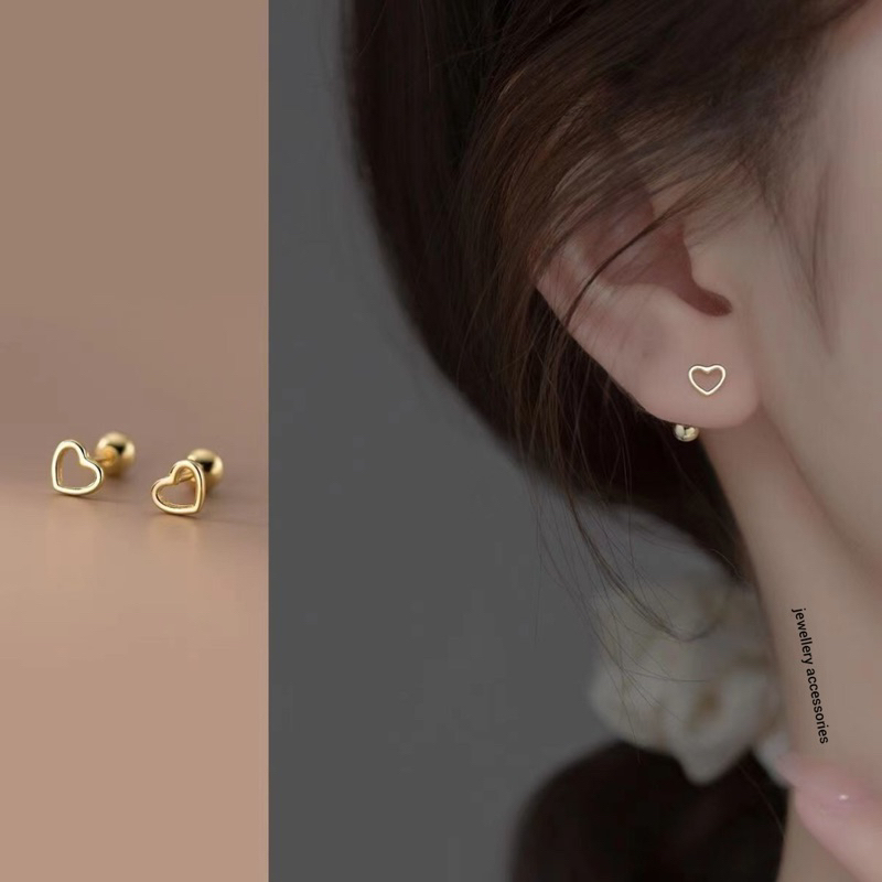 Jual Anting Titanium Love Simple Elegan Korea Fashion Style Premium ...