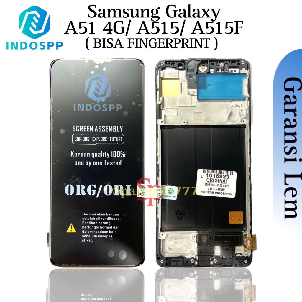 Jual ORIGINAL INDOSPP BISA FINGERPRINT - LCD Touchscreen + Frame Samsung Galaxy A51 / A515 / SM ...