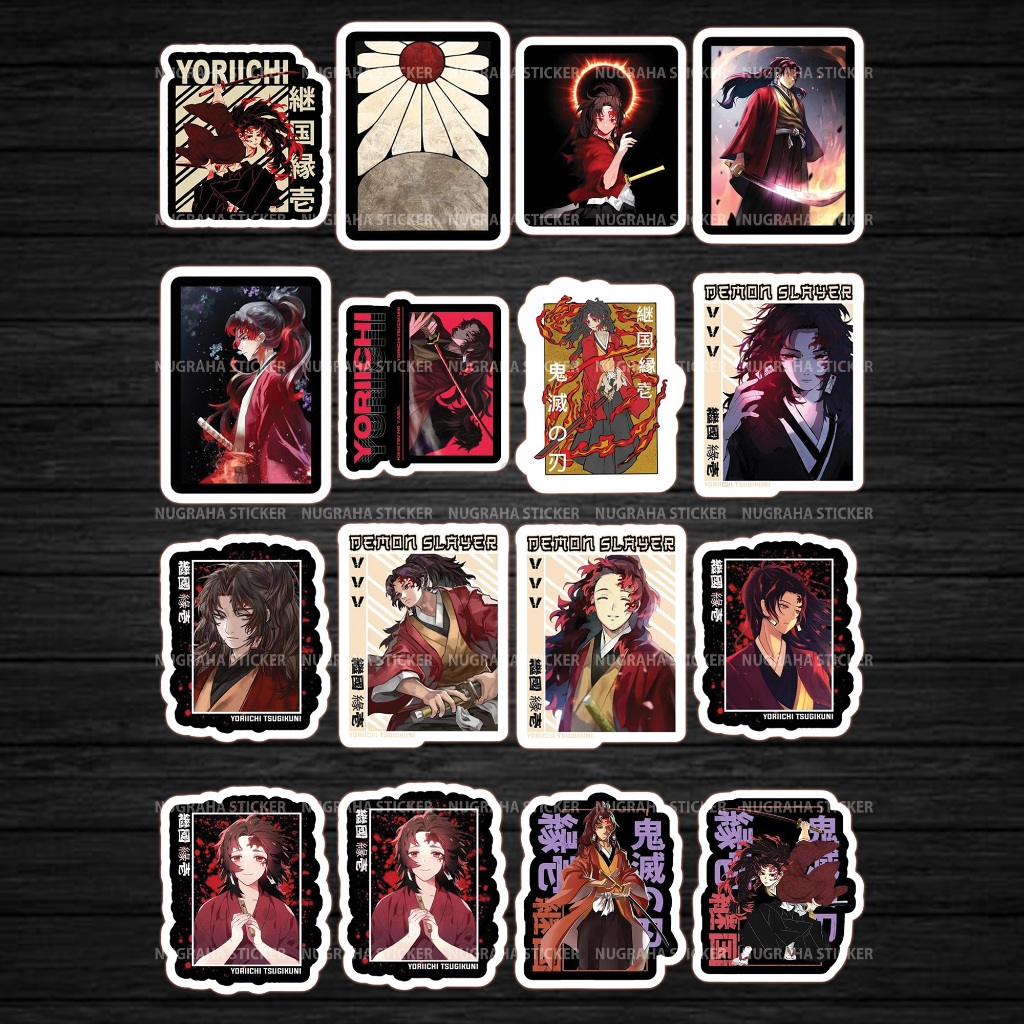 Jual 368 PCS Sticker Yoriichi Tsugikuni Demon Slayer - Yoriichi ...