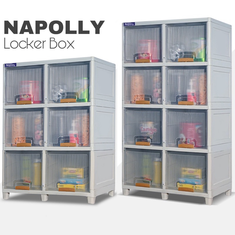 Jual Lemari Cabinet Transparan Serbaguna Napolly Locker Box Lemari ...