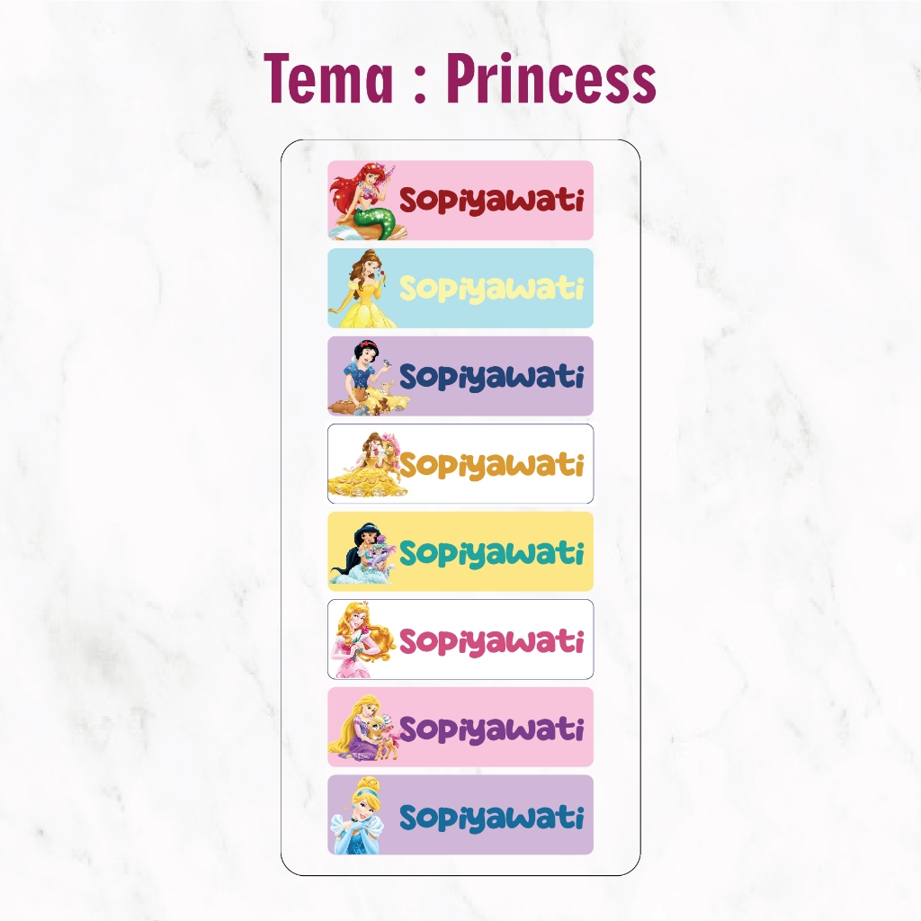 Jual Stiker Label Nama Anak Custom Ukuran M isi 32 pcs Label Nama Anak ...