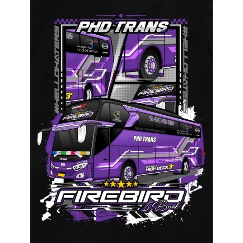 Jual 5 pcs Sticker Bus Stiker Bis PHD Trans Firebird | Shopee Indonesia
