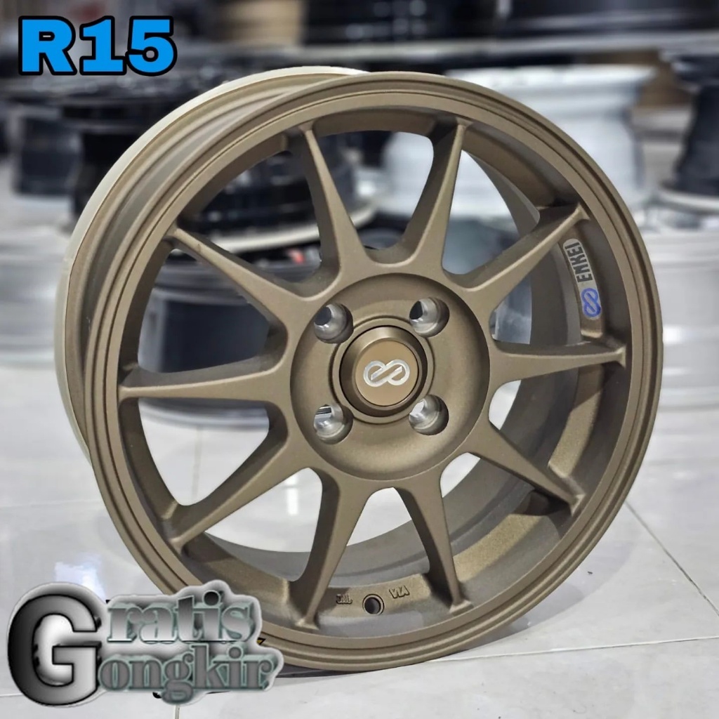 Jual velg ring 15 enkei V2 tarmac pcd 4x100 velg mobil r15 mobilio yaris jazz brio agya dll ...
