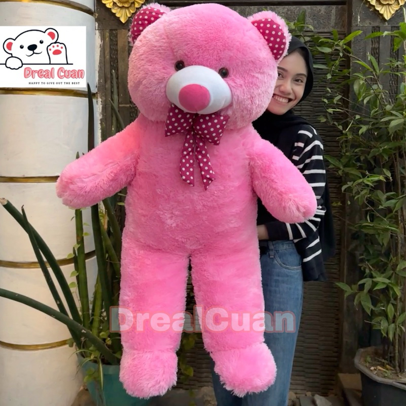 Jual Boneka Teddy bear Besar Jumbo 1 meter pink muda pink tua Termurah ...