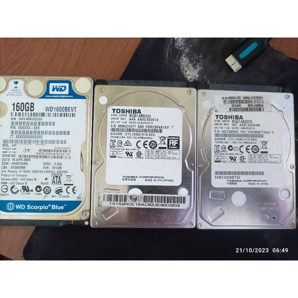 Jual HDD Hardisk rusak slim tebal 320GB 750GB 1TB | Shopee Indonesia