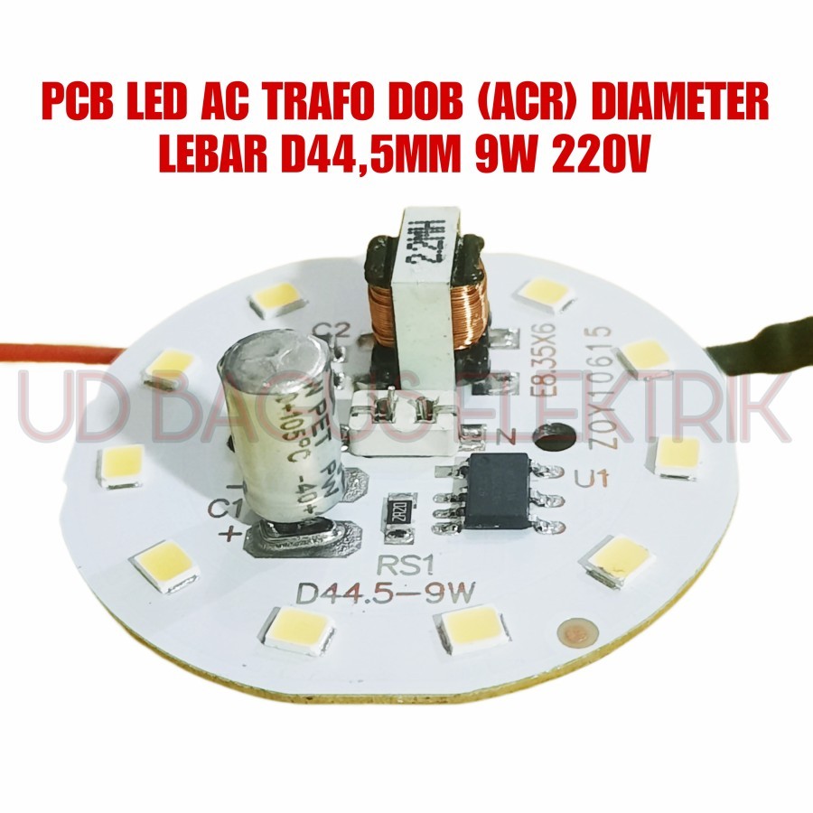 Jual PCB LED AC TRAFO 9W 220V DOB (ACR) UKURAN PCB LEBAR 44,5MM | Shopee Indonesia