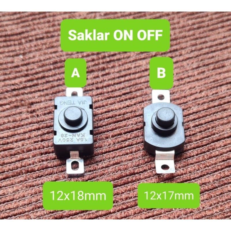 Jual switch saklar tombol on off push button sinter senter flashlight ...