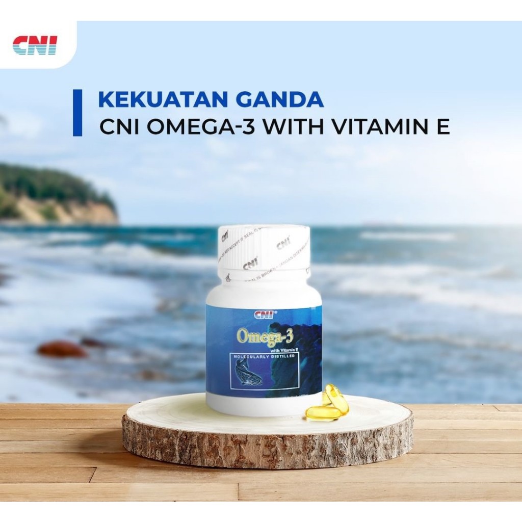 Jual Official CNI Omega-3 with Vitamin E Kemasan Botol @45 softgel ...