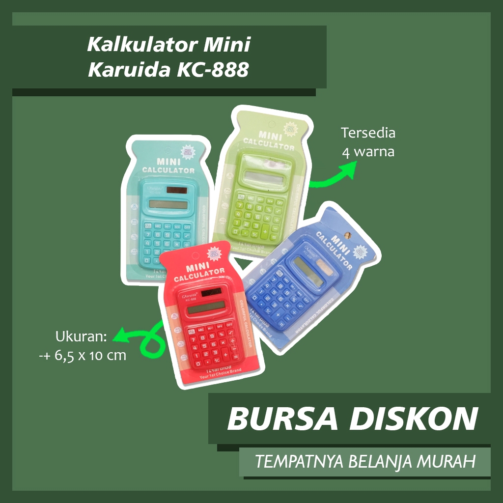 Jual Kalkulator Mini Karuida KC-888 Calculator Kalkulator Kecil Sekolah ...