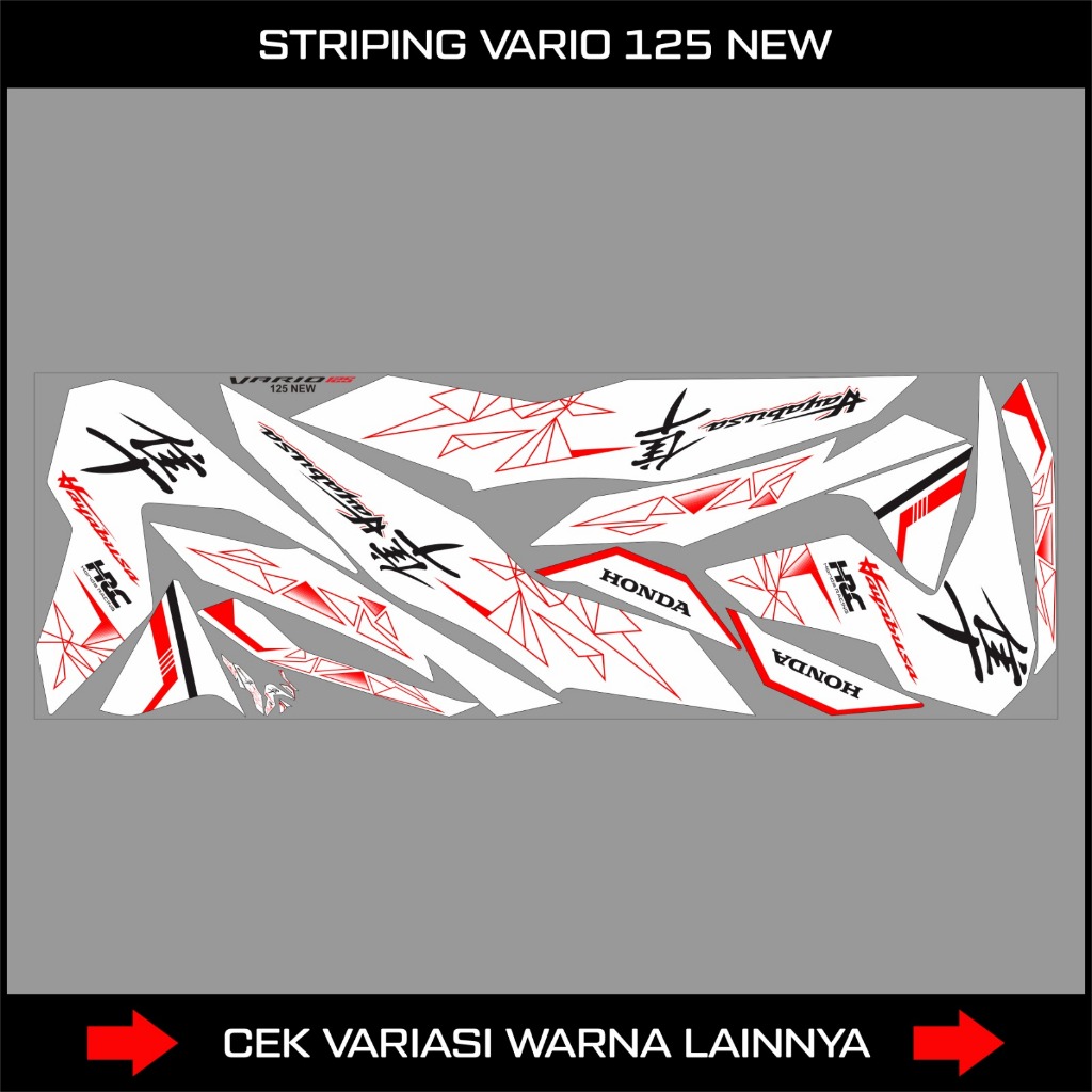 Jual STRIPING STIKER VARIO 125 LED NEW GENERASI 2 EDISI GRAFIS CUSTOM ...