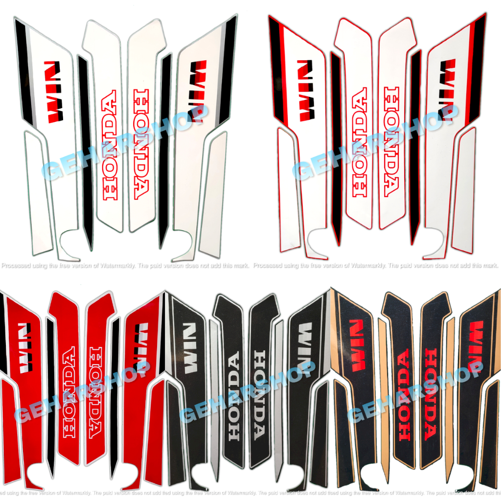 Jual STIKER STRIPING MOTOR HONDA WIN 100 1984 SEPASANG STANDAR FUL SET ...