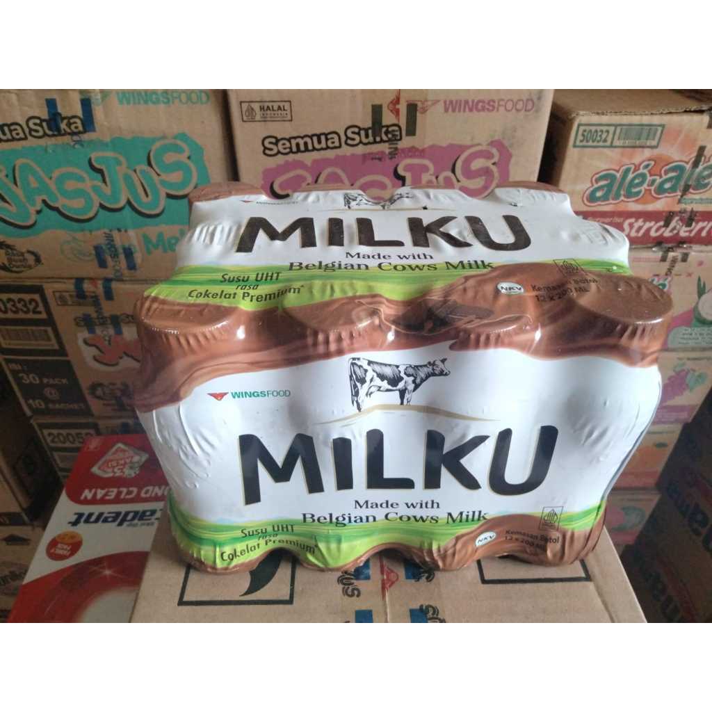 Jual Milku susu UHT coklat 200ml 1 pack isi 12 botol | Shopee Indonesia