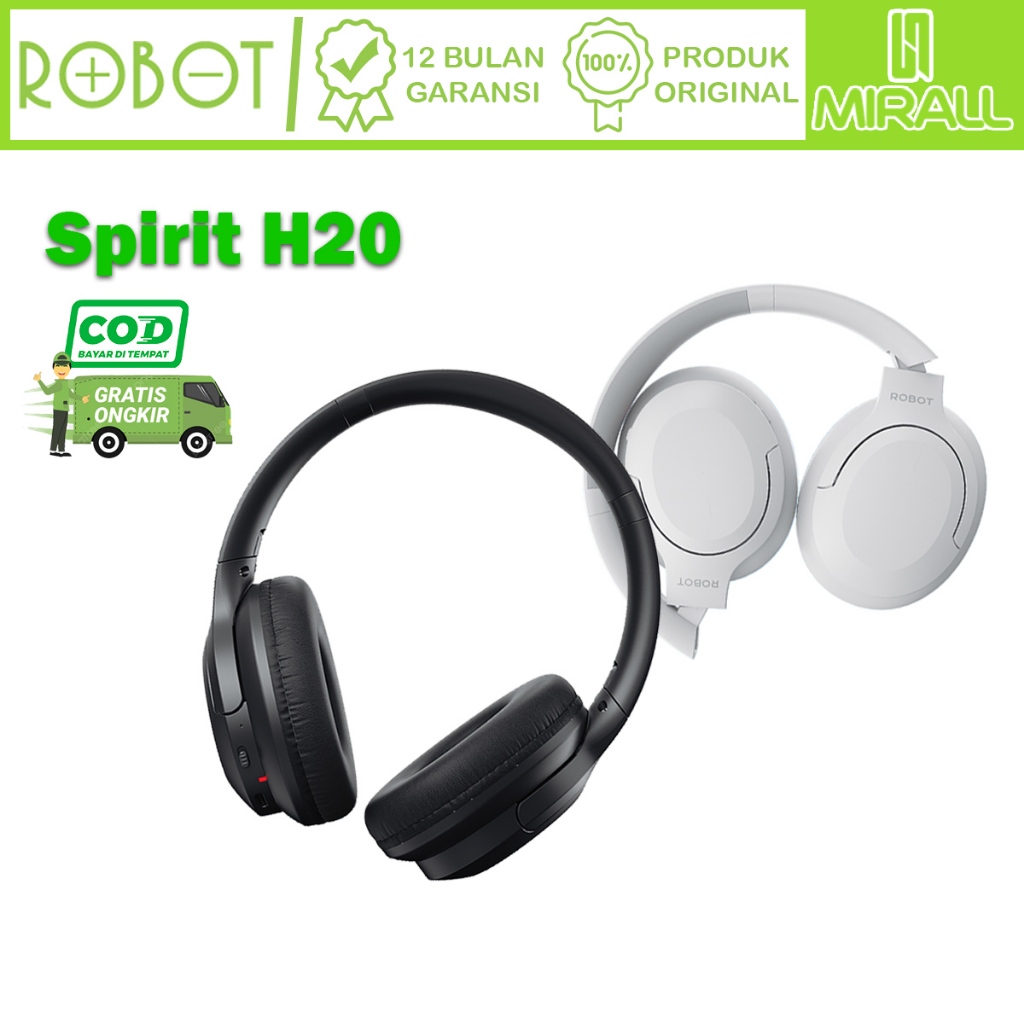 Jual Robot Spirit H20 Headphone Wireless Foldable Headphone Bluetooth ...