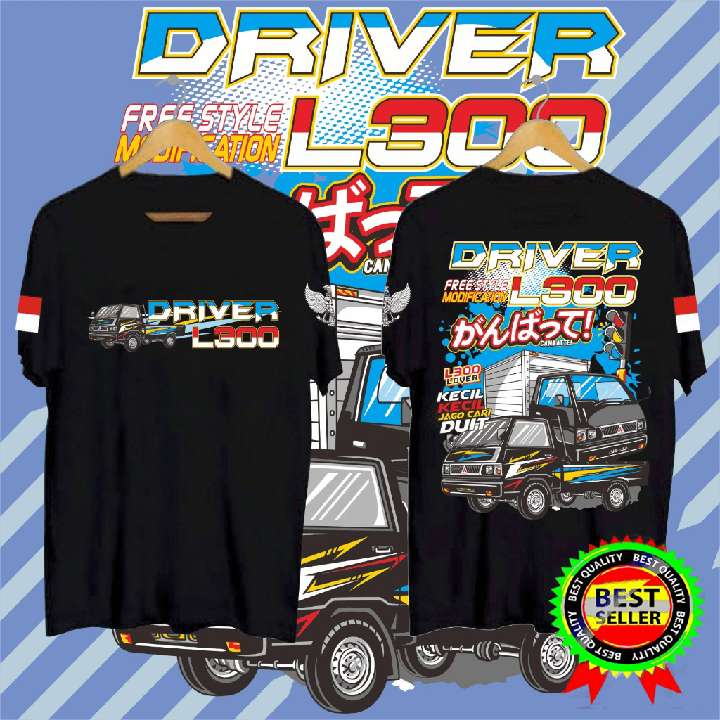Jual KAOS PRIA DRIVER L300 BLACK | SIMPLE, DINAMIS, DAN MEMBERIKAN ...