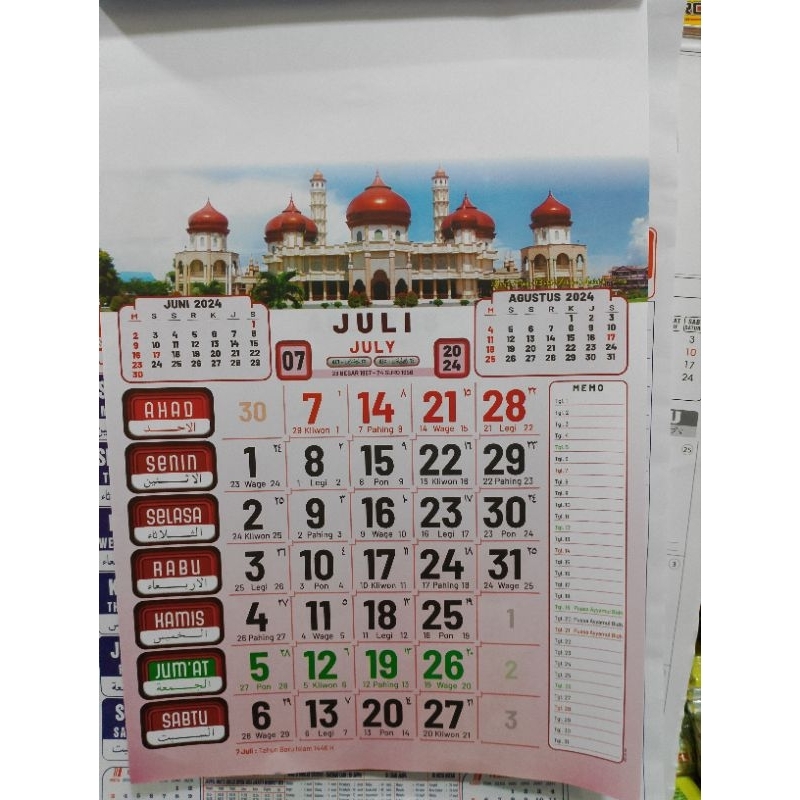 Jual kalender / almanak 2024 kerja kecil dan jumbo gambar | Shopee ...