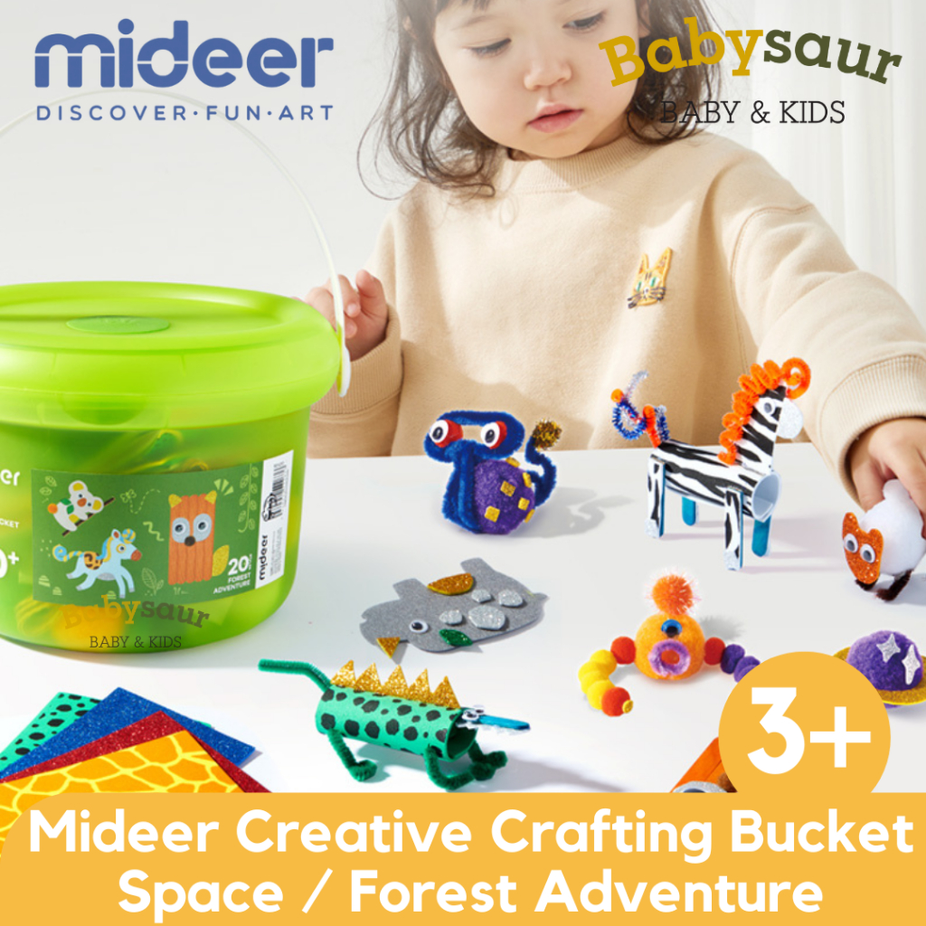 Jual Mideer Creative Clay Crafting Bucket Space / Forest Mainan ...