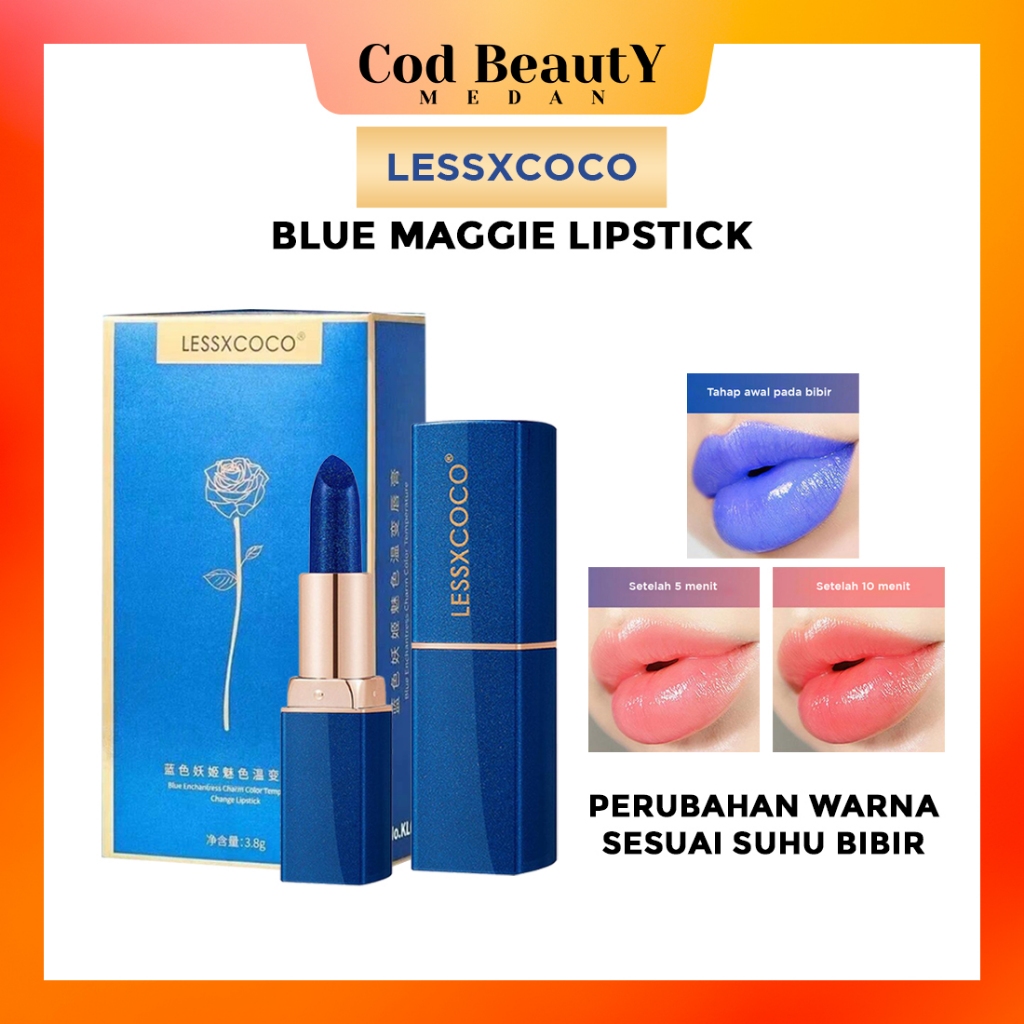 Jual KL04 LESSXCOCO BLUE LIPSTICK COLOR CHANGING AJAIB ORIGINAL ...