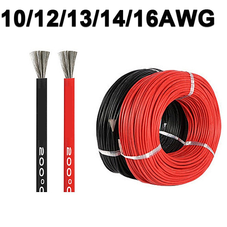 Jual Kabel AWG 8 10 12 per 1 meter Extra Soft Silicon High Temperature awg 8 awg 10 awg 12 awg8 ...