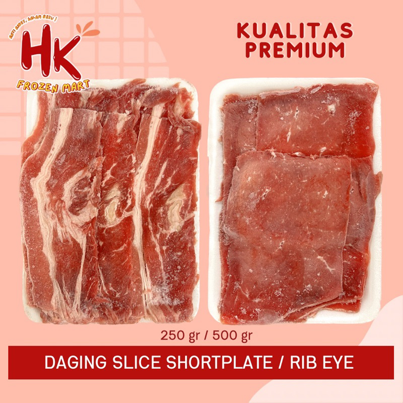 Jual Us Shortplate Daging Sapi Slice 250gr And 500g Lemak Rib Eye Non