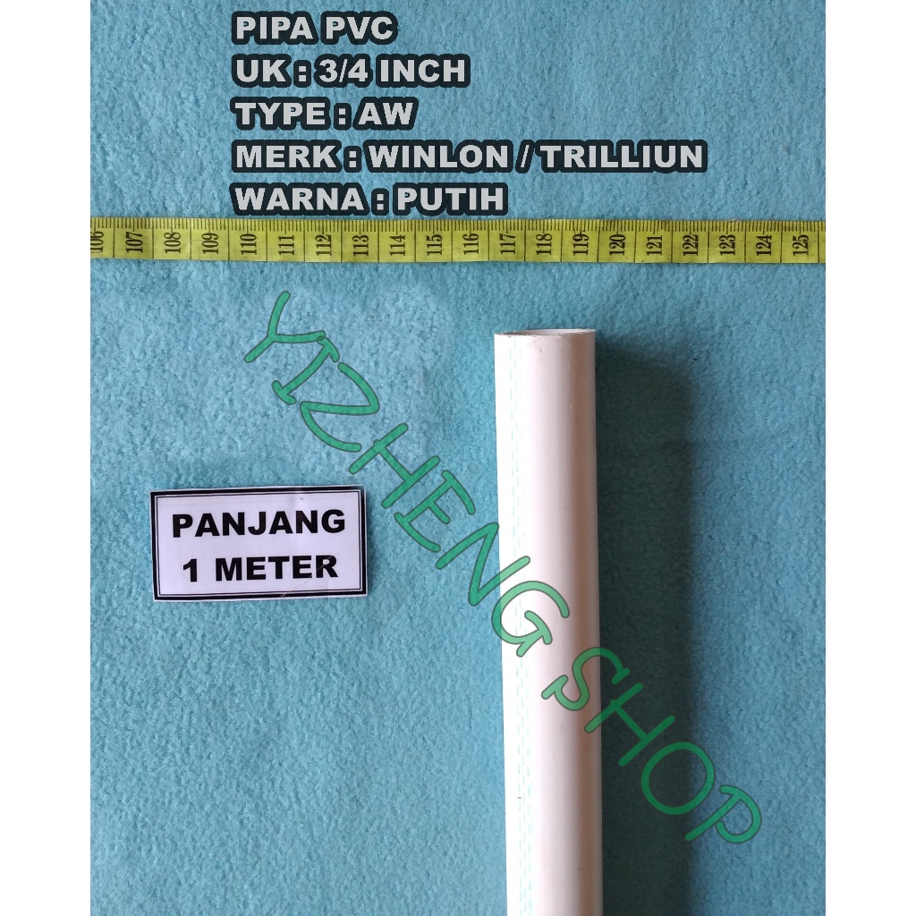Jual PIPA PVC AW 3/4 INCH PUTIH PANJANG 1 METER | Shopee Indonesia