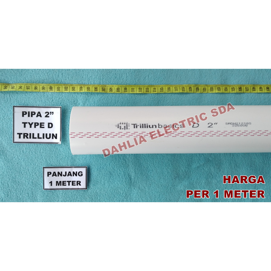 Jual PIPA PVC 2 INCH D TRILIIUN PUTIH 1 METER | Shopee Indonesia