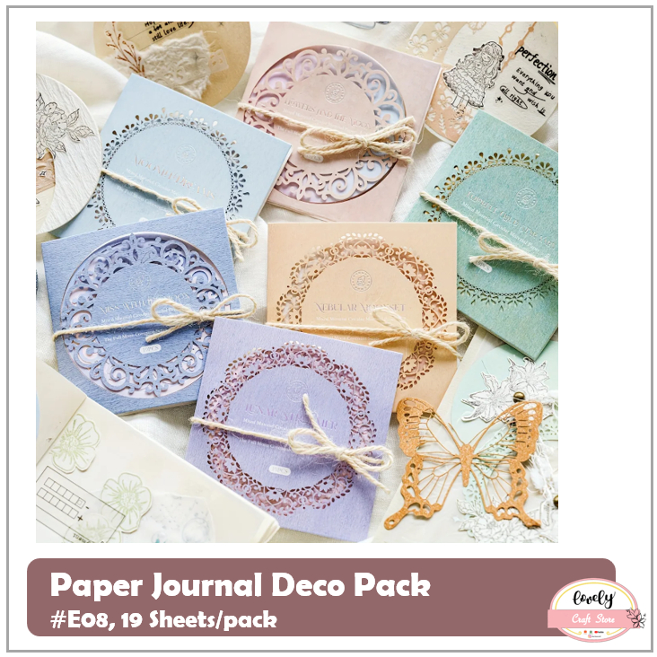 Jual LovelyCraftStore | E08 Paper Pack Deco Pack Journalling Kit DIY ...