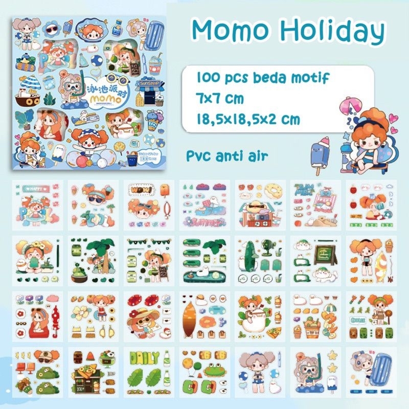 Jual COD Sticker Momo 10 Lembar Sticker Keke Sticker Waterproof 10 ...