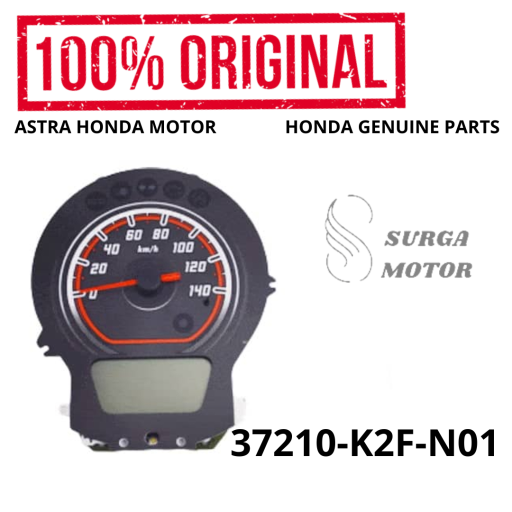 Jual Mesin Speedometer Scoopy Esp K2F Merah Original Honda AHM 37210 ...
