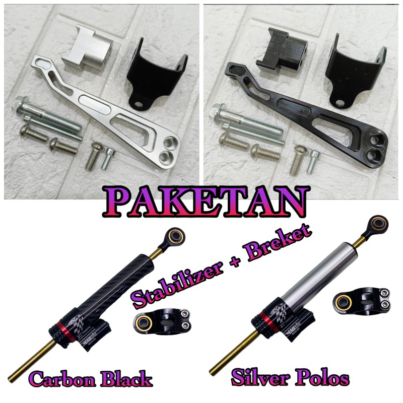 Jual PAKET Stabilizer Stang Dumper MATRIS Carbon Black White dan Silver ...