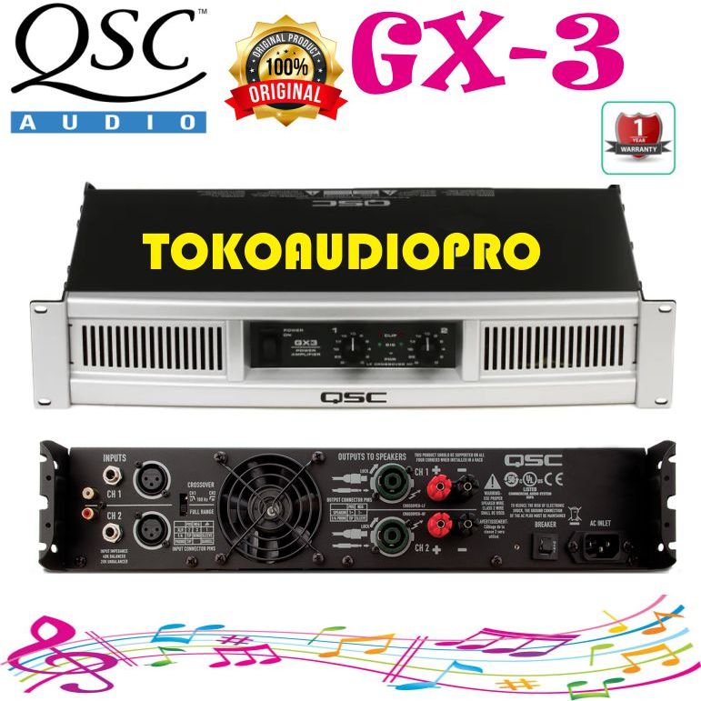 Jual Power QSC GX3 425W 2-channel Power Amplifier qsc gx-3 Original | Shopee Indonesia