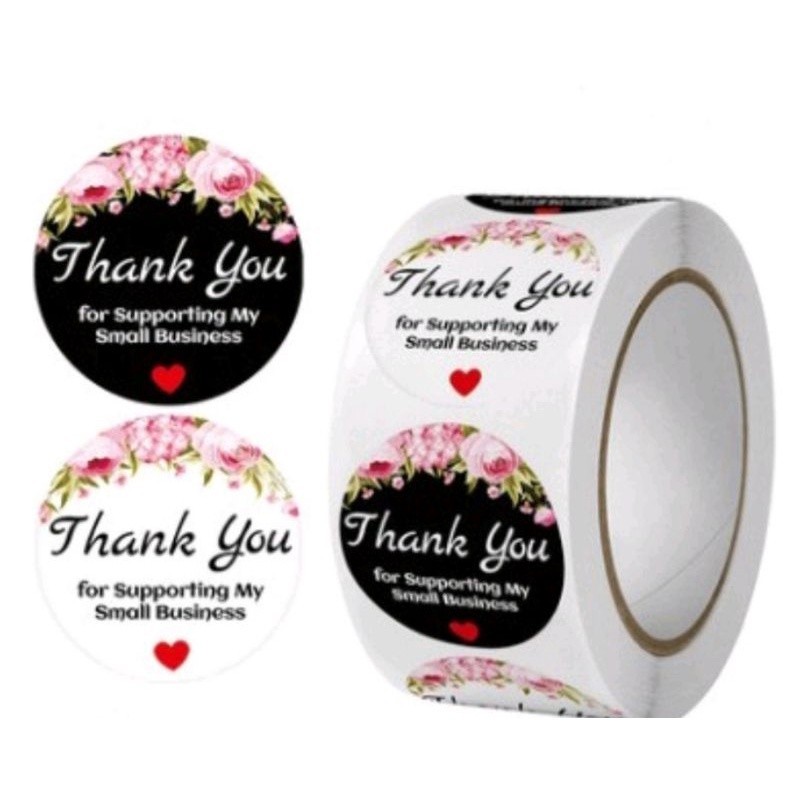 Jual Sticker Thankyou 1 Roll 500pcs Sticker Thank You Sticker
